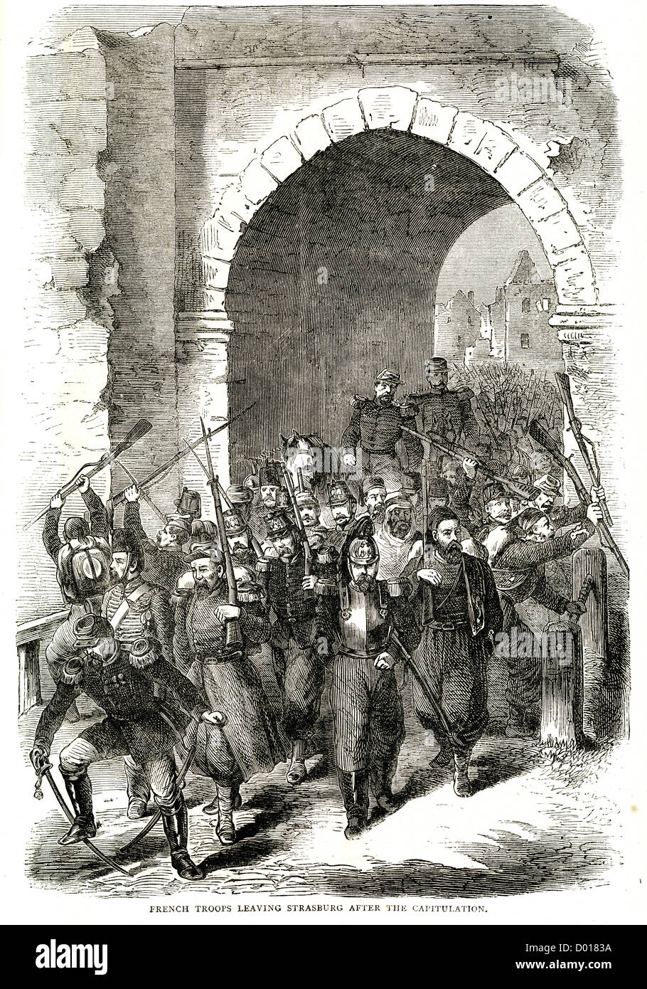 Surrender of French troops at the Siege of Strasbourg Stock Photo - Alamy