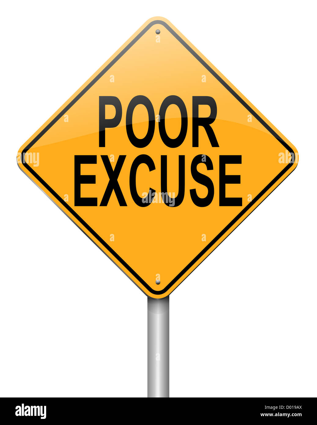 Poor excuse concept sign Stock Photo - Alamy
