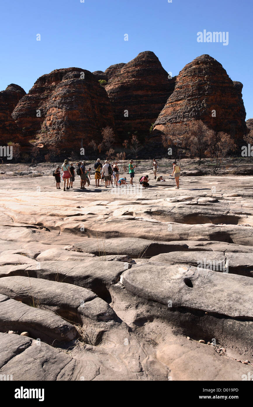Sandstone and conglomerate rock formations known as the Bungle Bungles ...