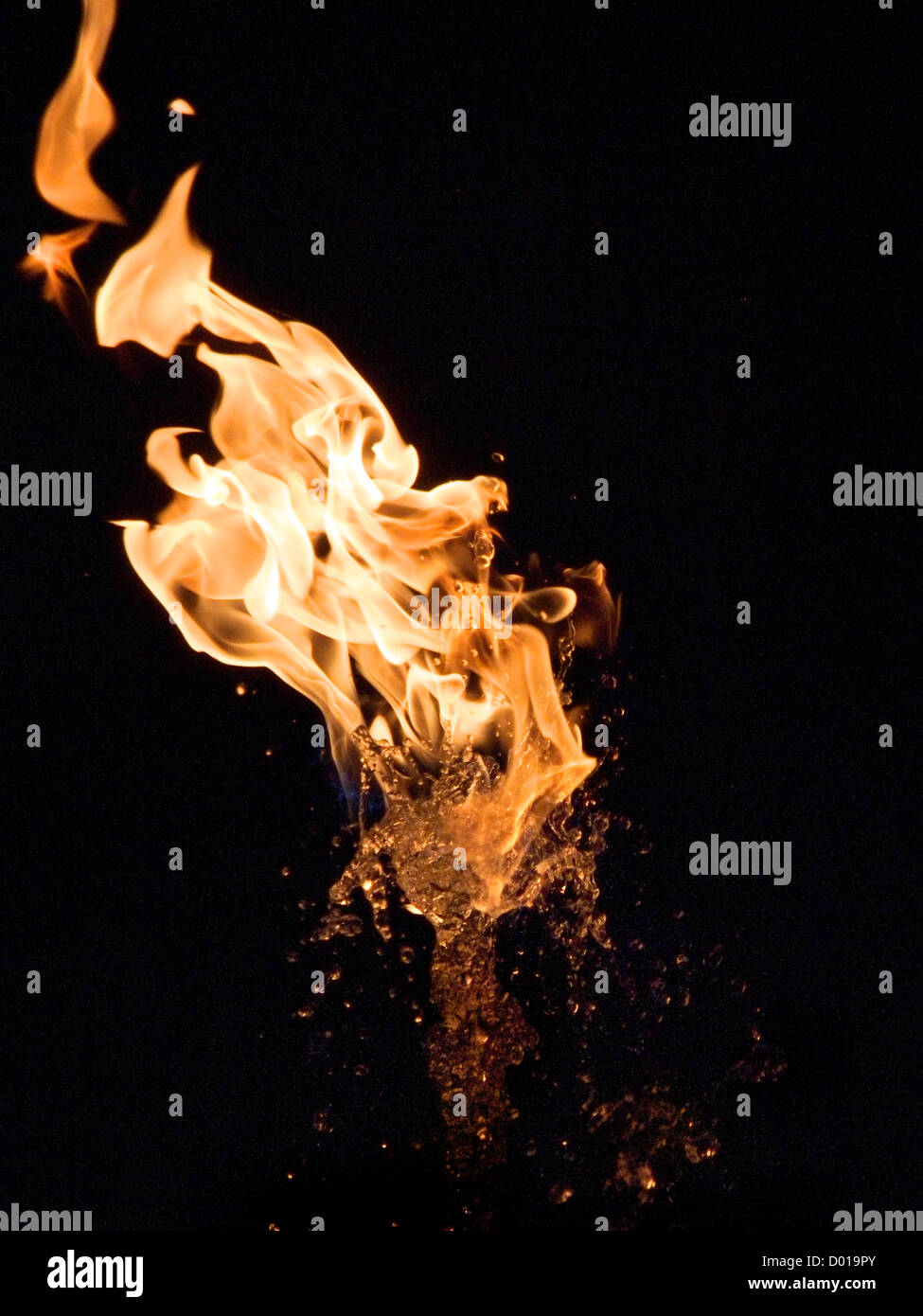 burning water made by an artist from Rotterdam Stock Photo - Alamy