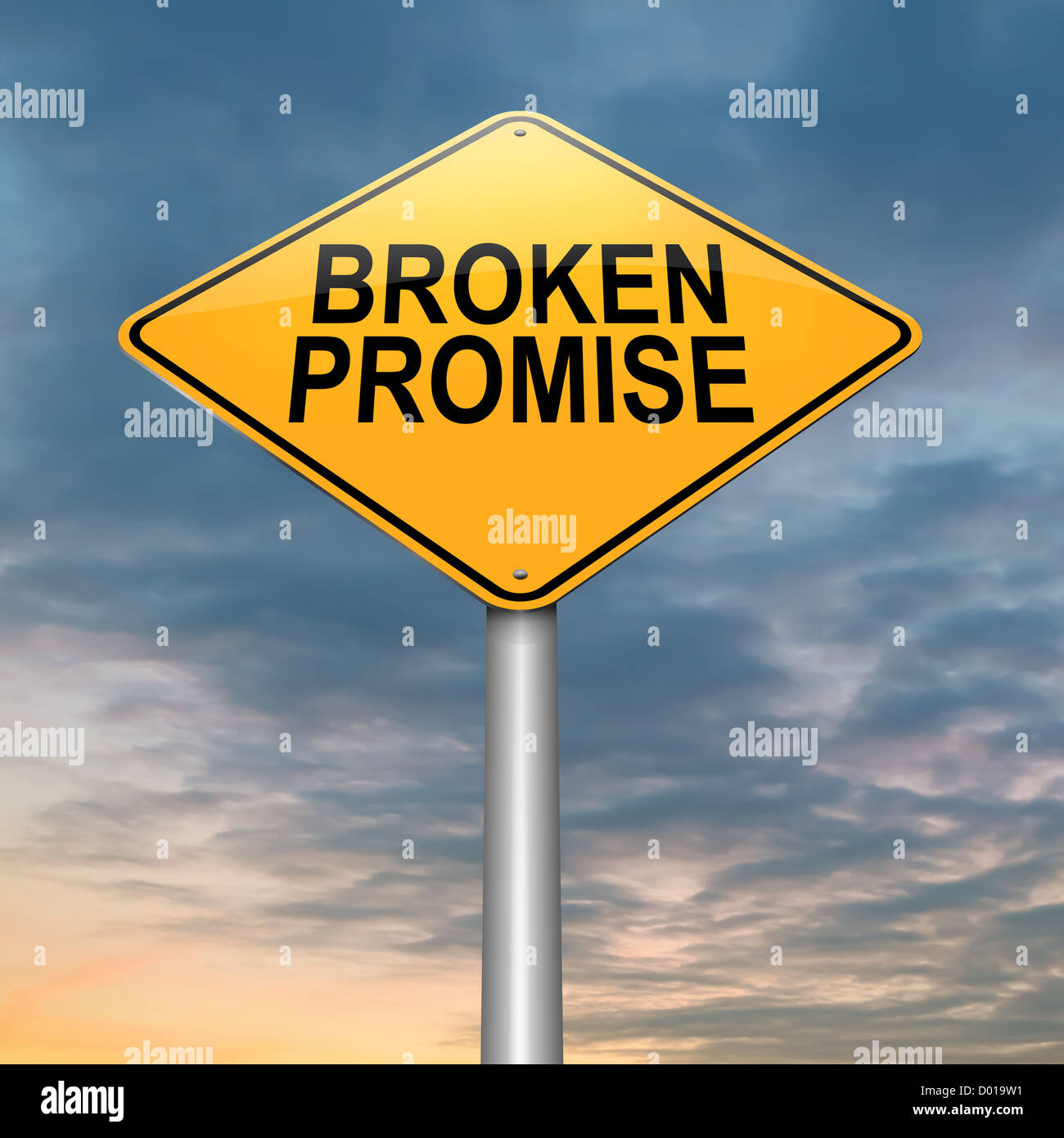 Broken promise concept Stock Photo - Alamy