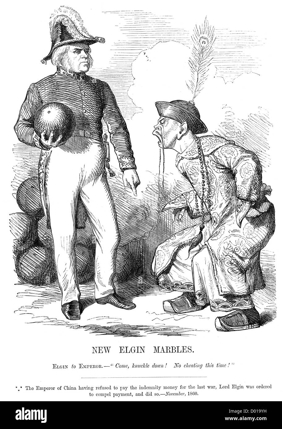 New Elgin Marbles. Political cartoon about the end of the Second Opium ...