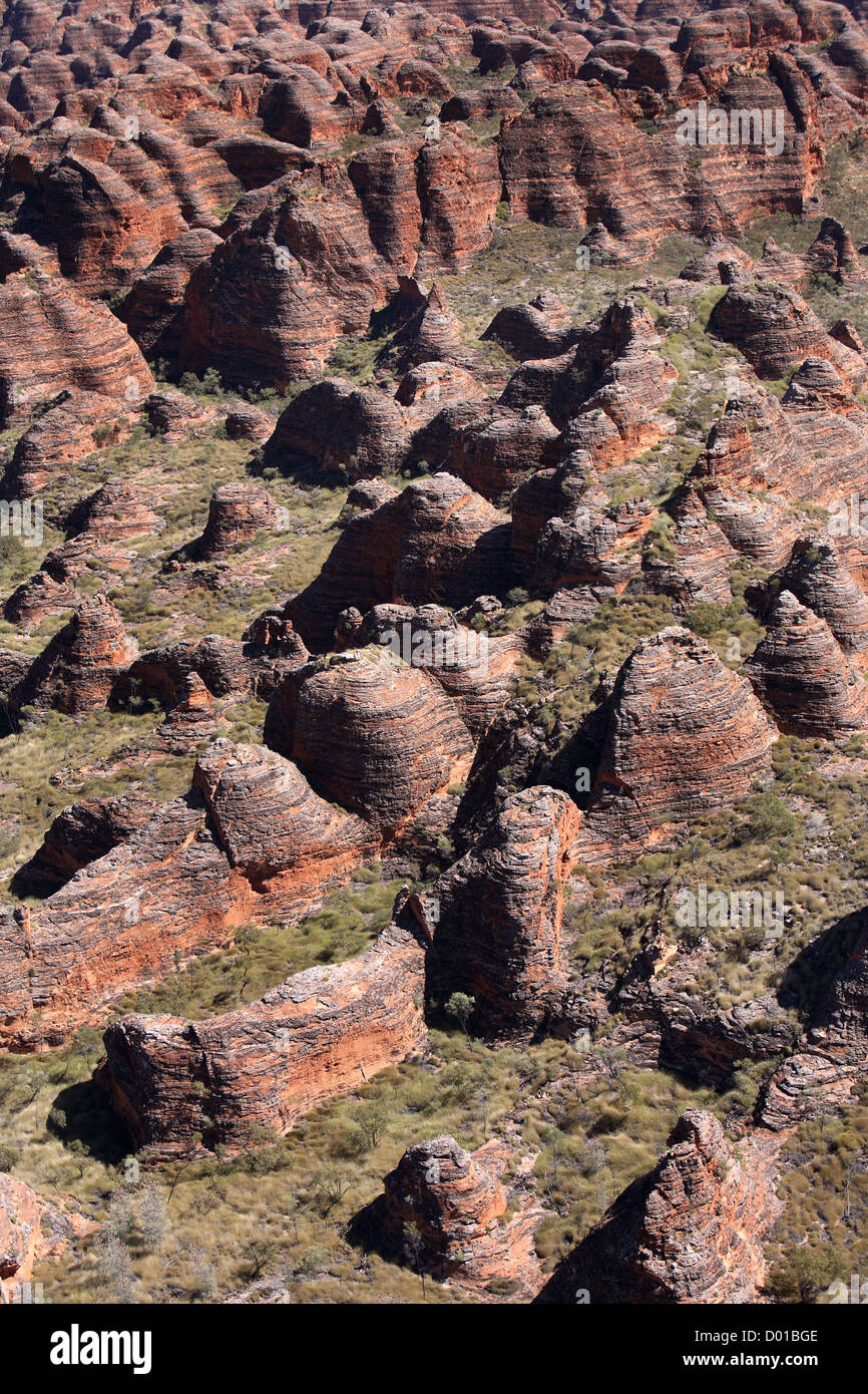 Sandstone and conglomerate rock formations known as the Bungle Bungles ...