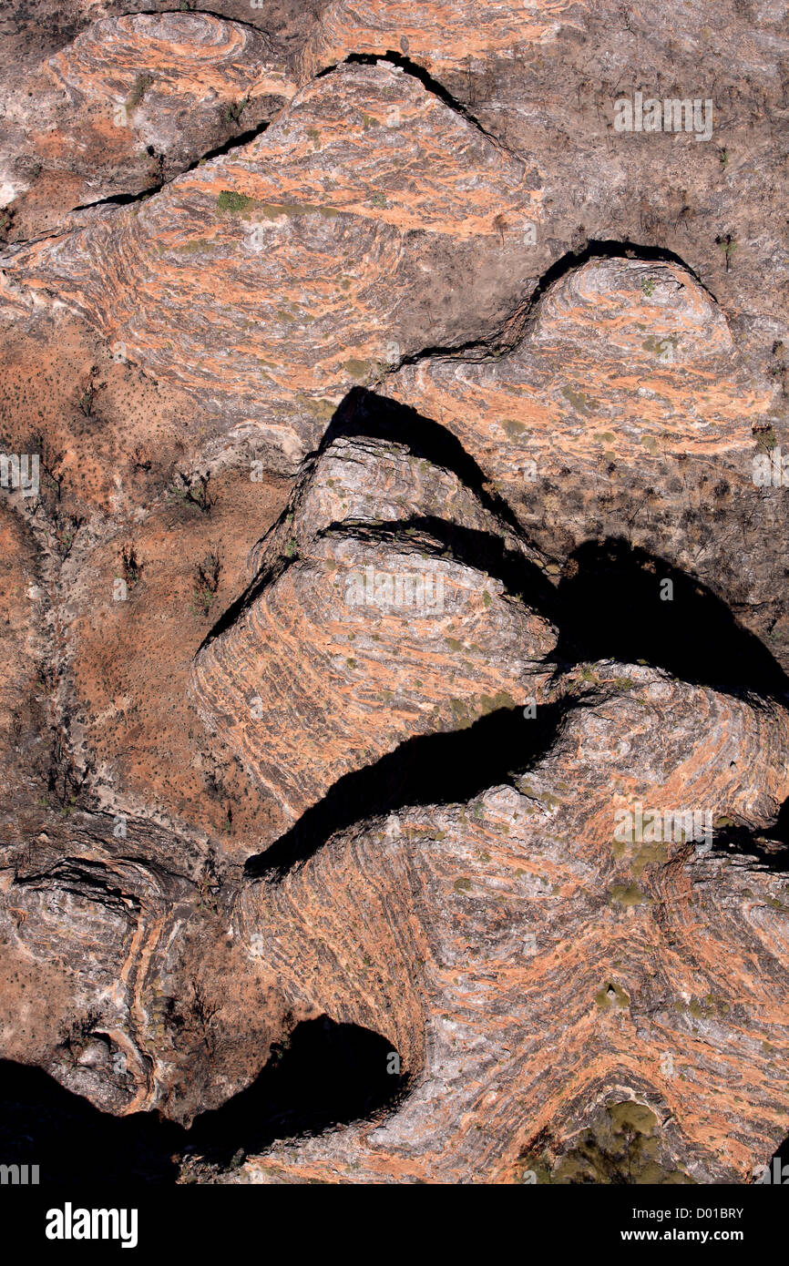 Sandstone and conglomerate rock formations known as the Bungle Bungles ...