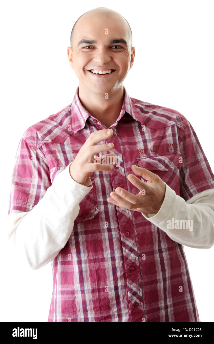 Man gesturing talking funny hi-res stock photography and images - Alamy