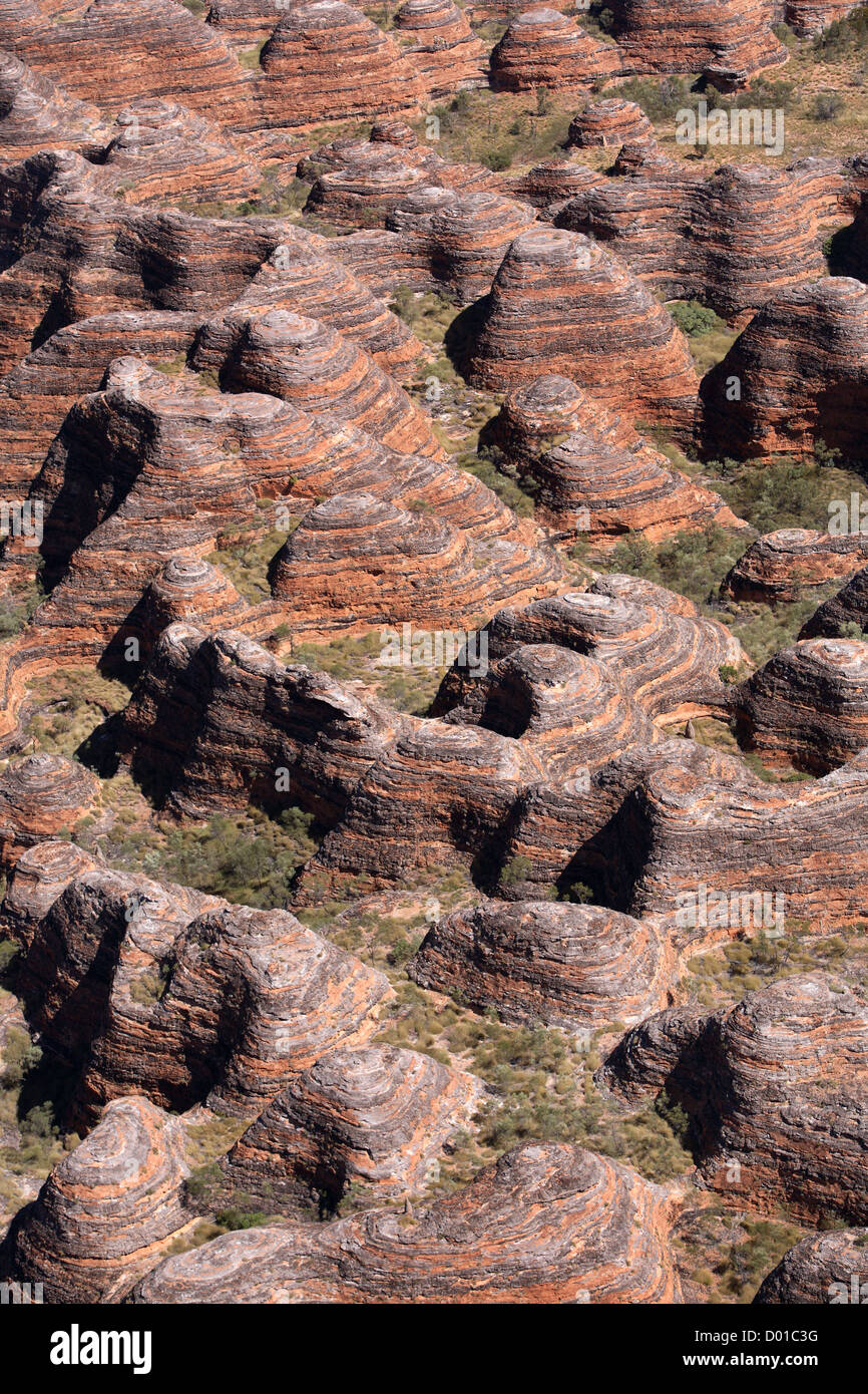 Sandstone and conglomerate rock formations known as the Bungle Bungles ...