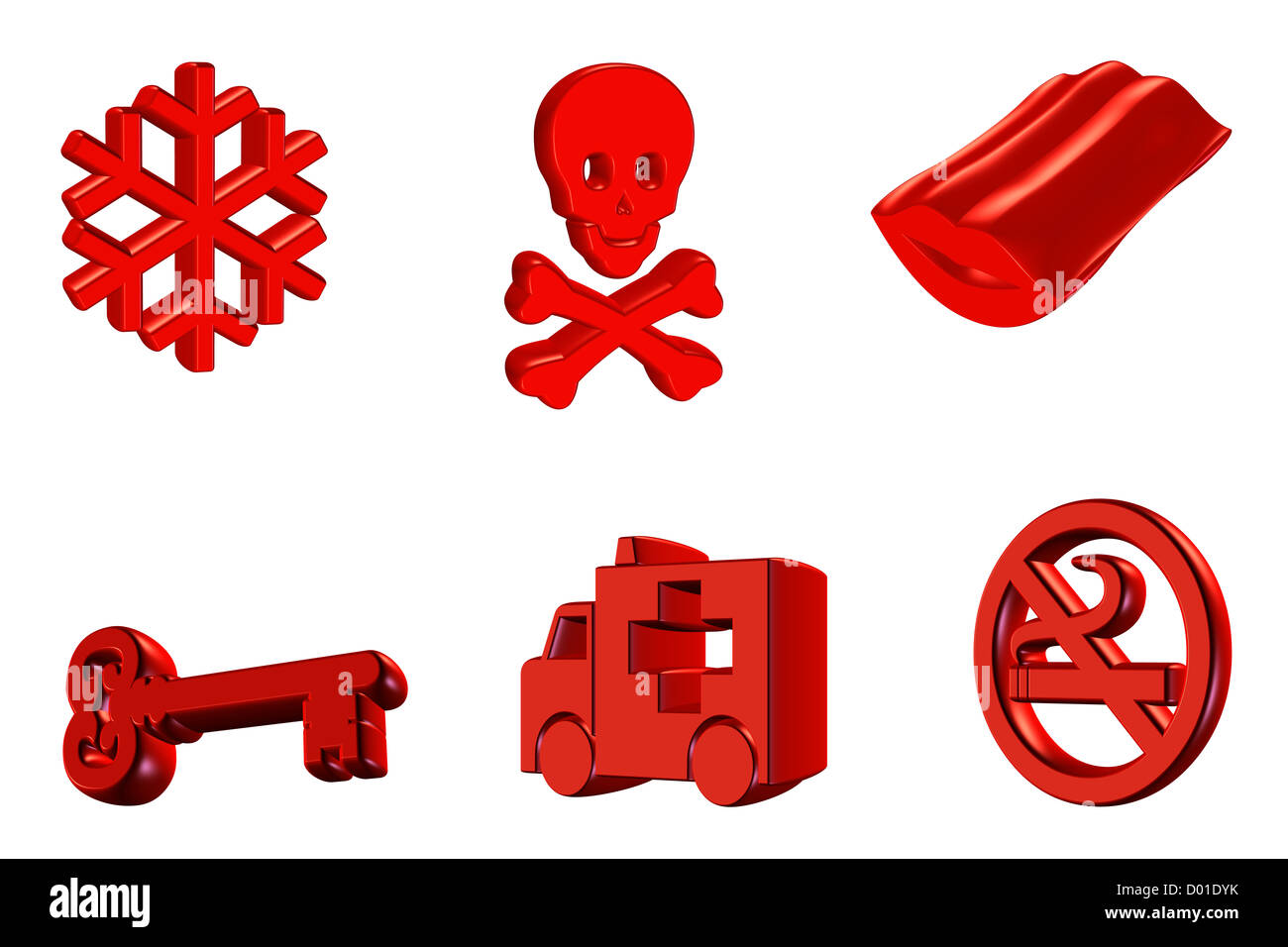 Various red icons hi-res stock photography and images - Alamy