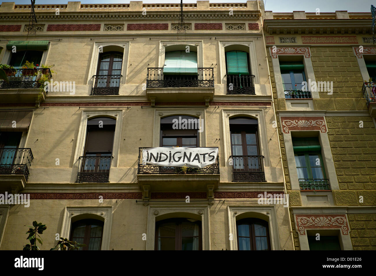 Hanging from the balcony protest hi-res stock photography and images ...