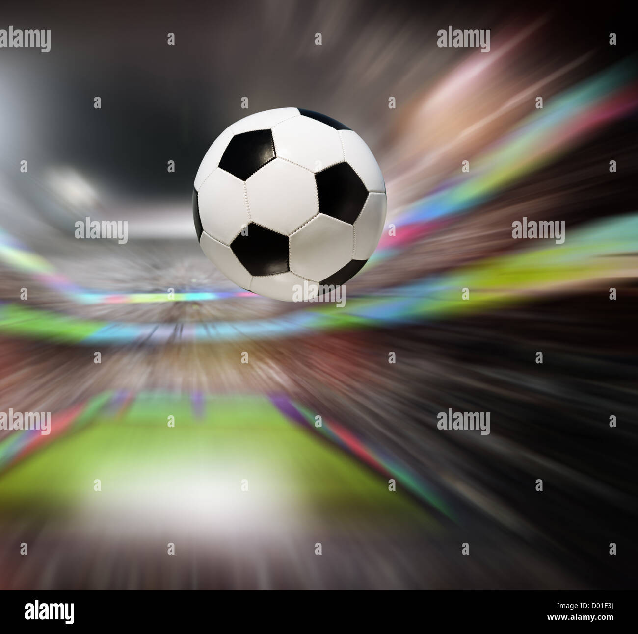 Soccer ball on the stadium field hi-res stock photography and images ...