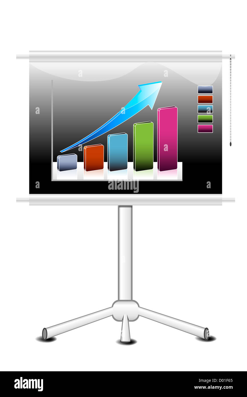 illustration of business growth graph on white background Stock Photo ...