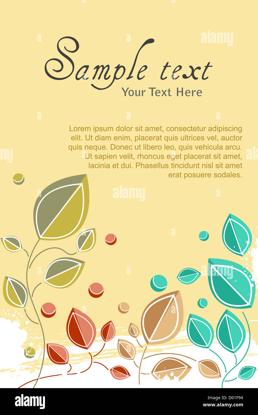 illustration of natural card on white background Stock Photo - Alamy