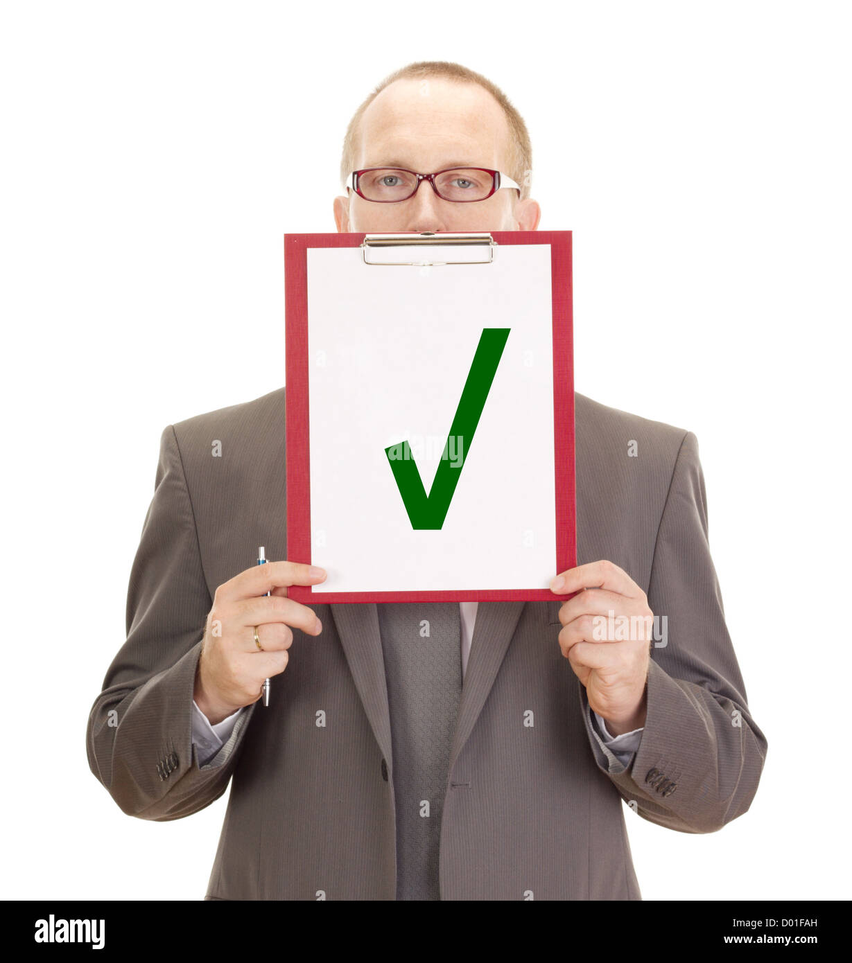 Business person with clipboard Stock Photo - Alamy