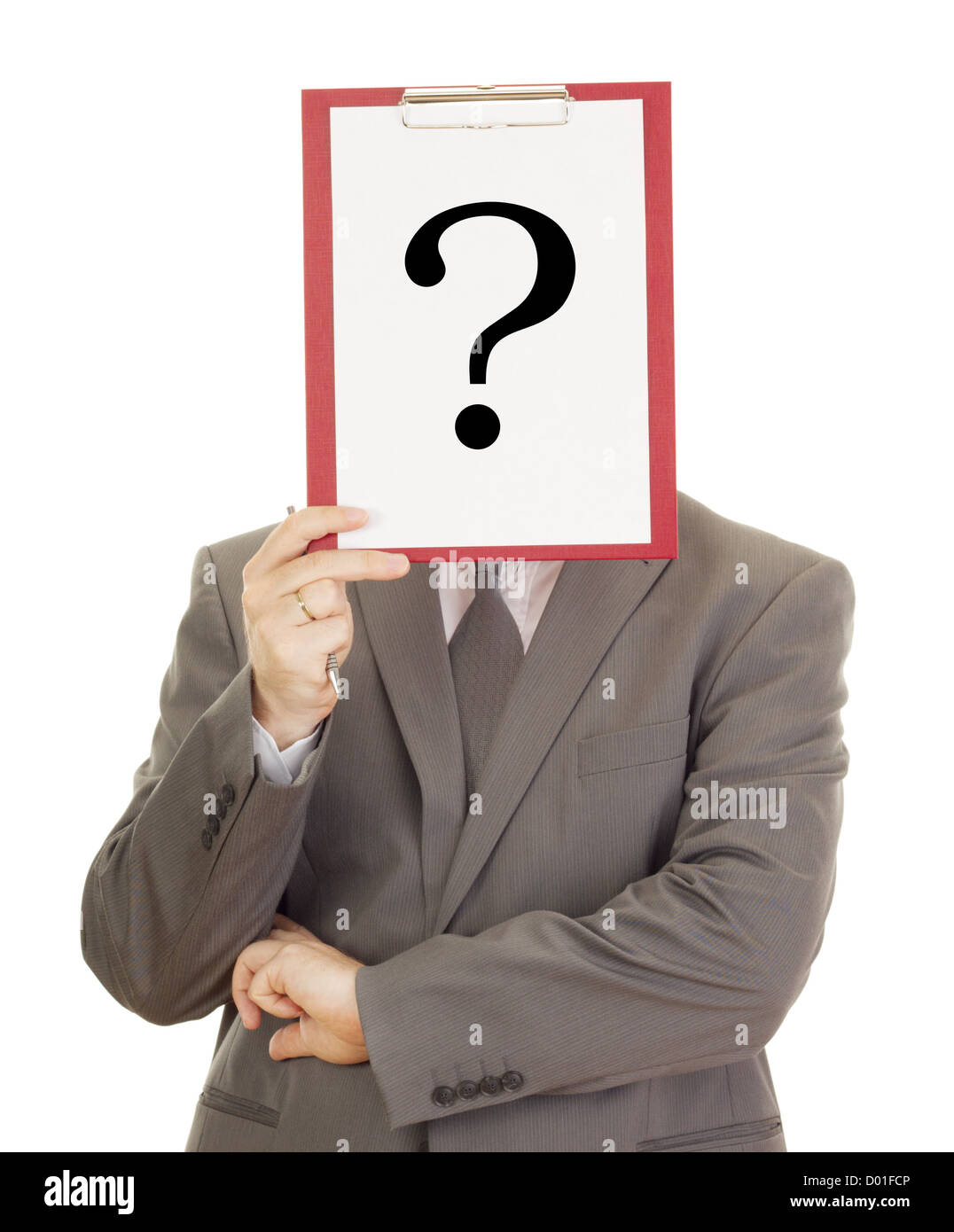 Business person with clipboard Stock Photo - Alamy