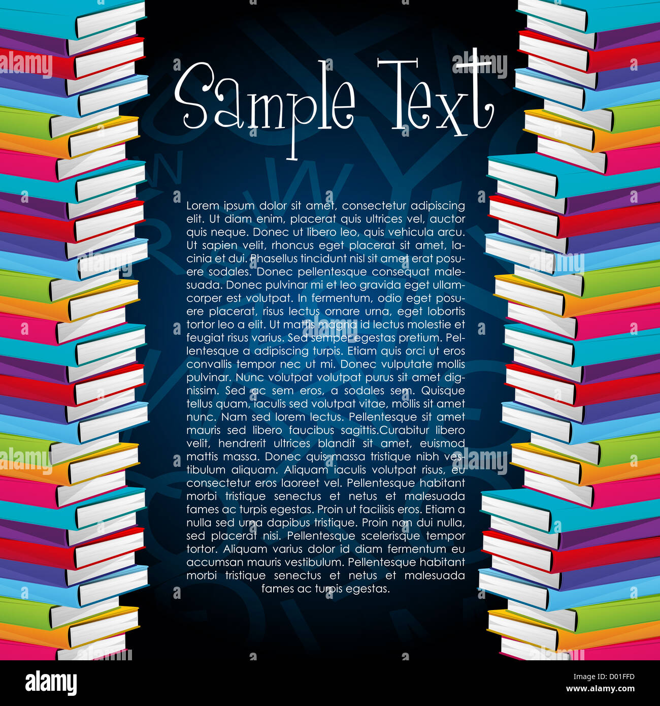 illustration of back to school card on white background Stock Photo - Alamy