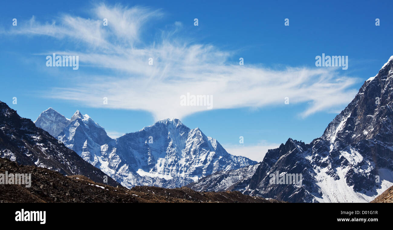 Mountains in Sagarmatha region,Himalaya Stock Photo - Alamy