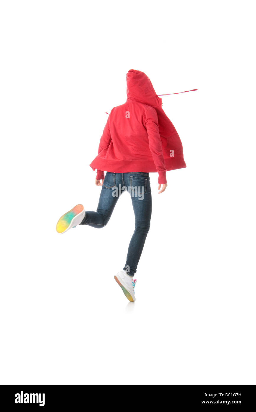 Young pop dancer, isolated on white background Stock Photo - Alamy