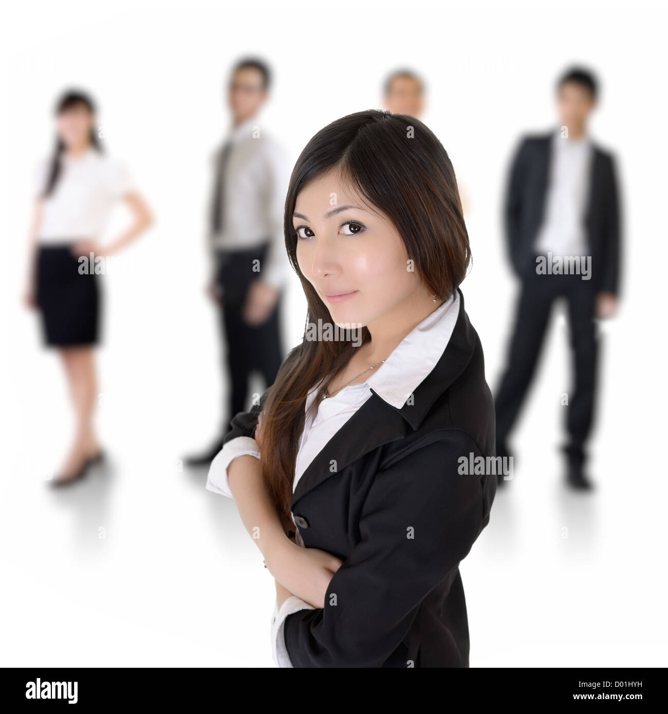 Business team over white hi-res stock photography and images - Alamy