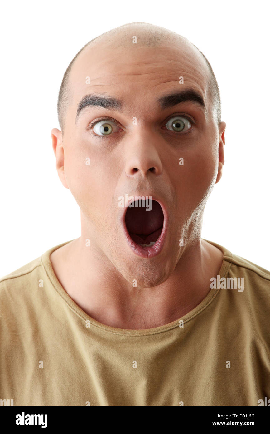 Shocked young man Stock Photo - Alamy