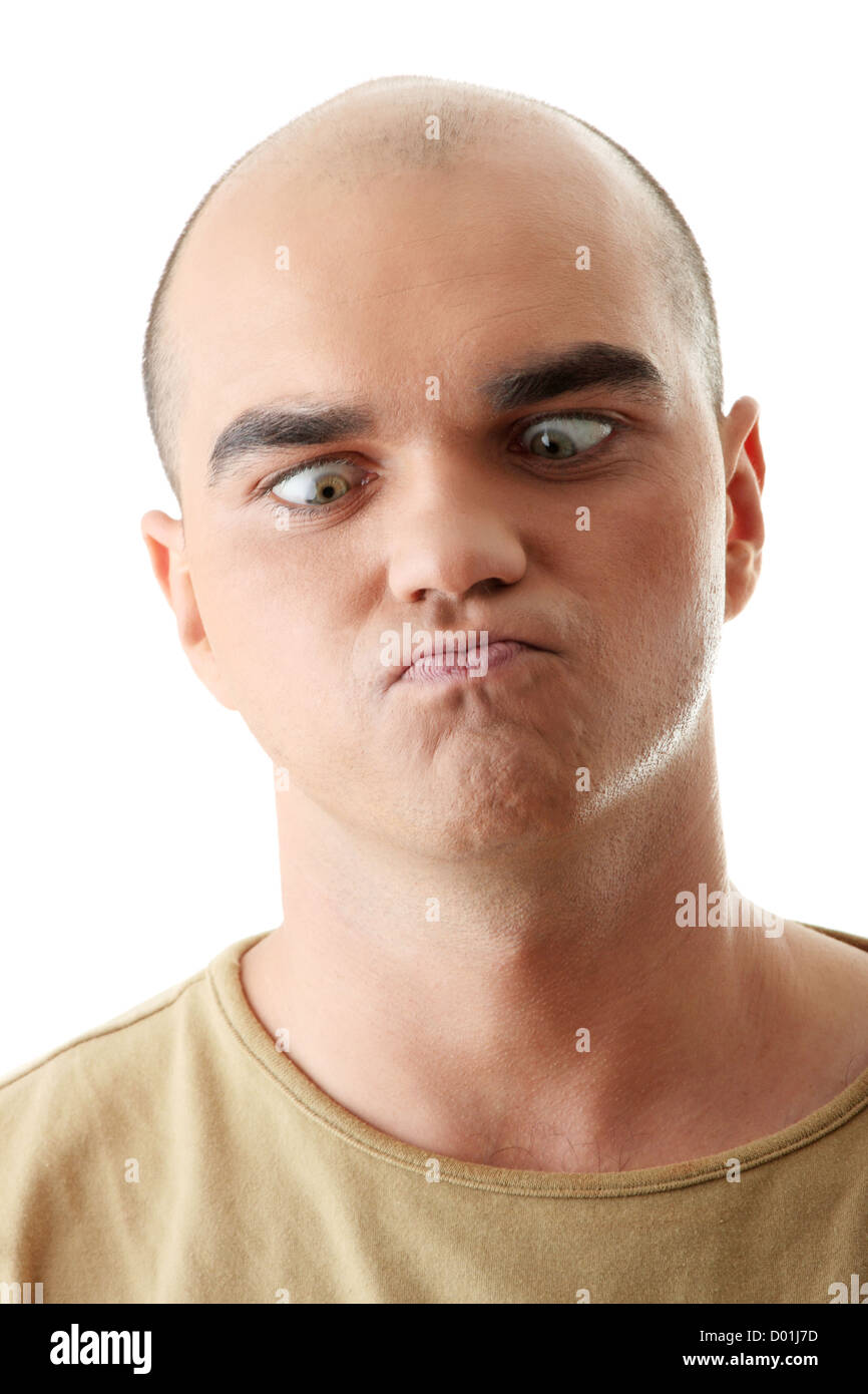 Man with happy facial expression isolated Stock Photo - Alamy