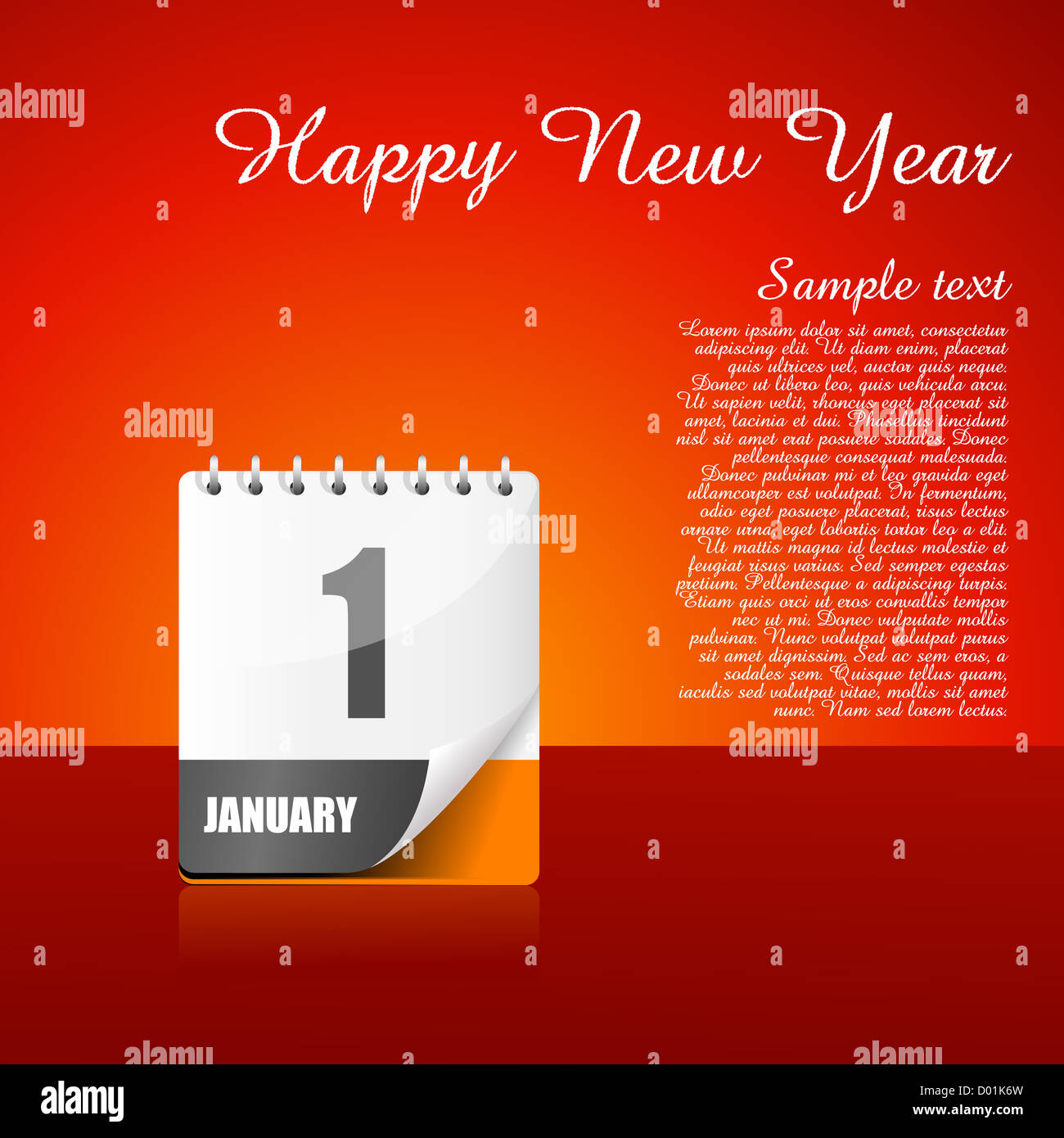 illustration of abstract new year card Stock Photo - Alamy