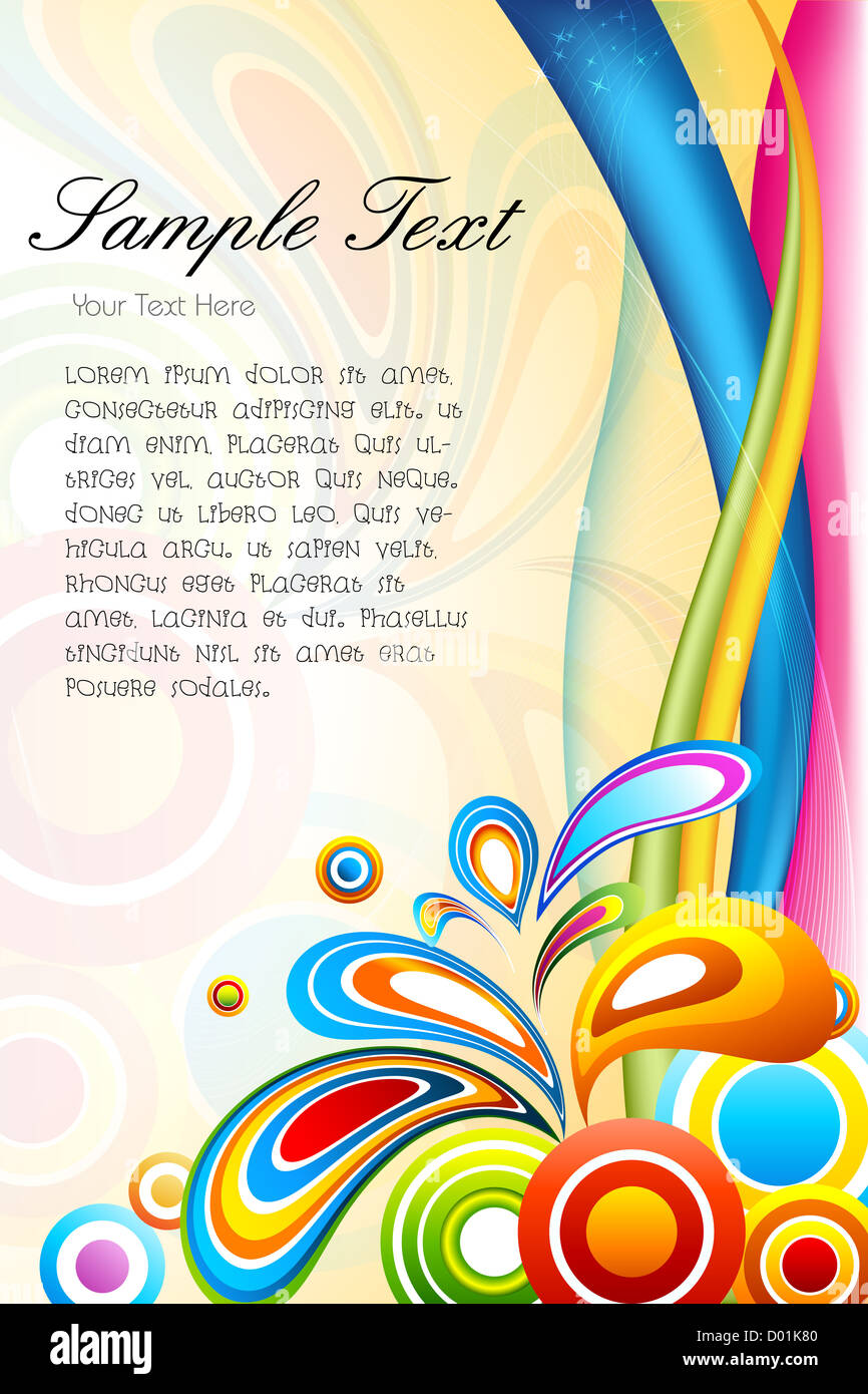 illustration of colorful vector background on white background Stock ...