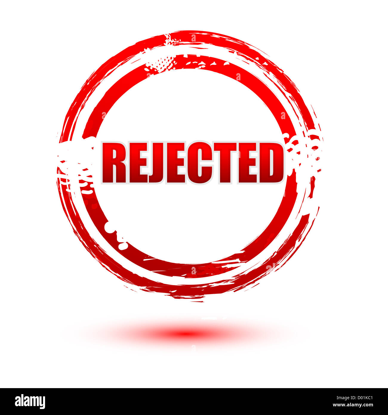 illustration of rejected seal on isolated background Stock Photo - Alamy