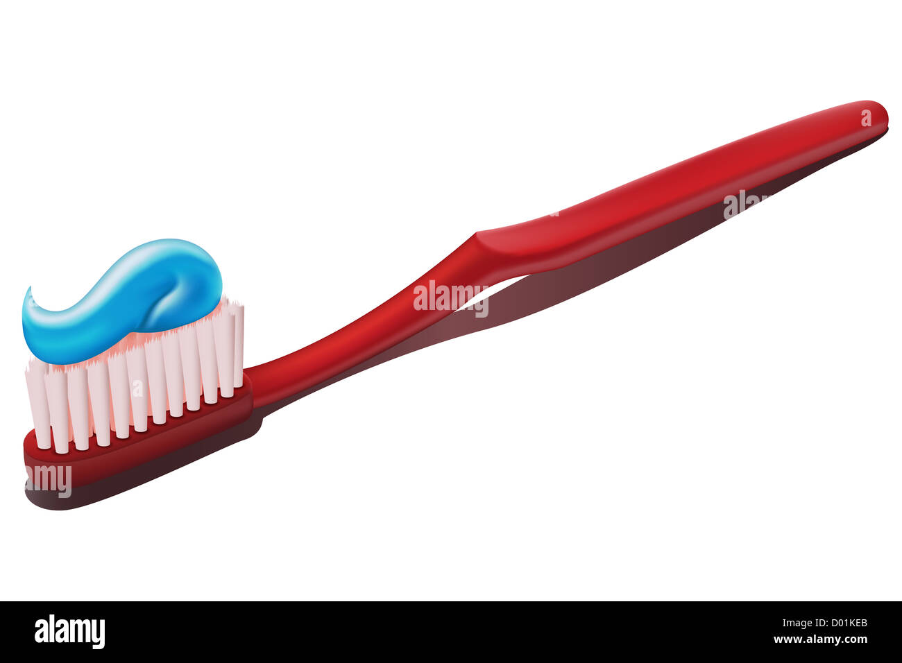 illustration of tooth brush on white background Stock Photo - Alamy