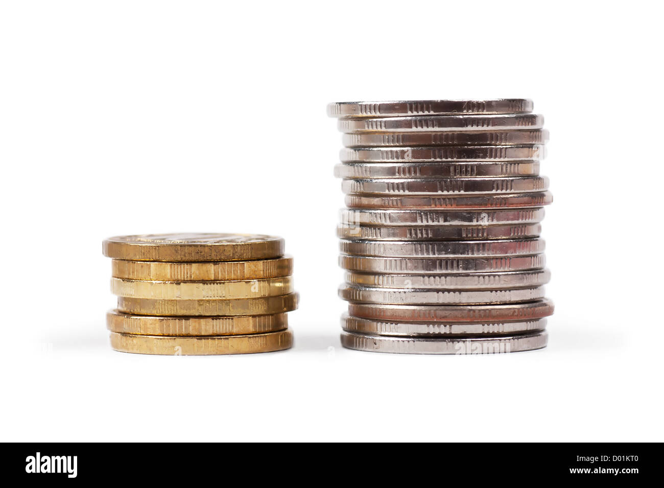 Stacks coins on background Cut Out Stock Images & Pictures - Alamy