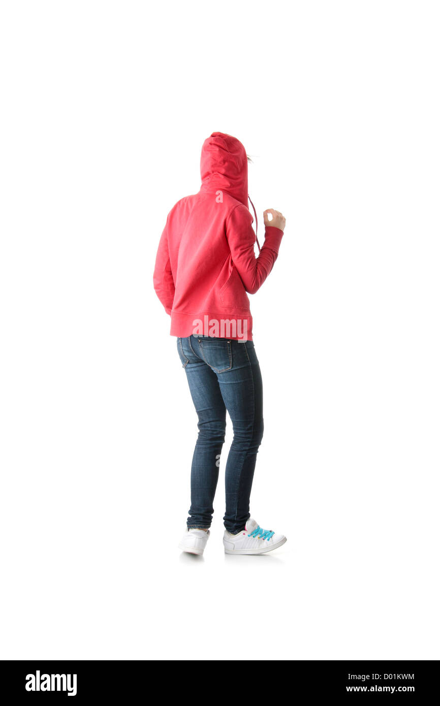 Young pop dancer, isolated on white background Stock Photo - Alamy