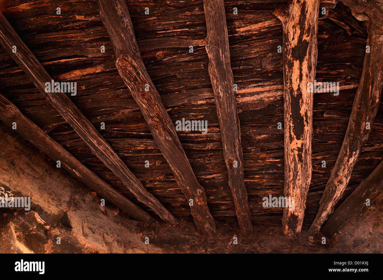 Roof of Native American cliff dwelling in Southern Utah Stock Photo - Alamy