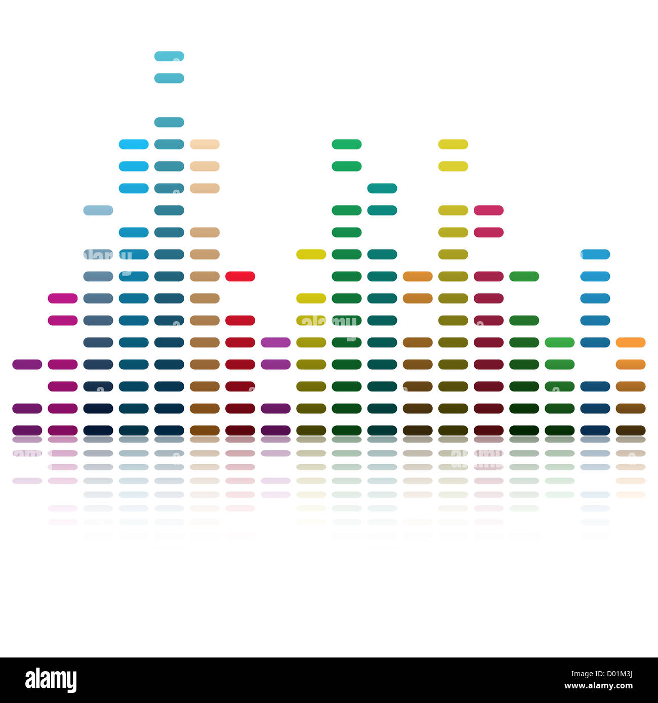 illustration of musical waves on white background Stock Photo - Alamy