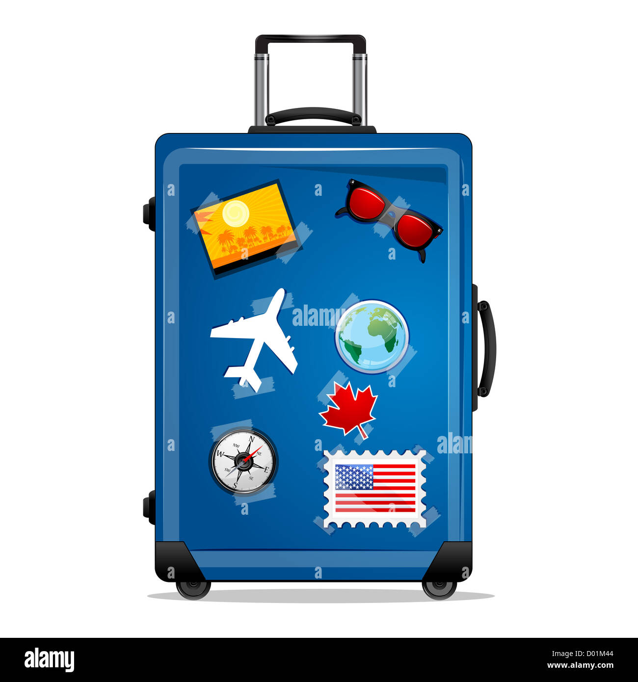 illustration of tourist bag on white background Stock Photo - Alamy