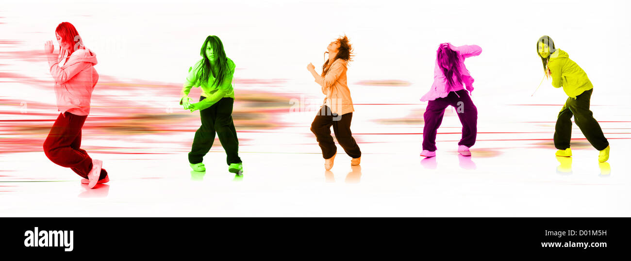 Colors of music. Young woman dancer Stock Photo - Alamy