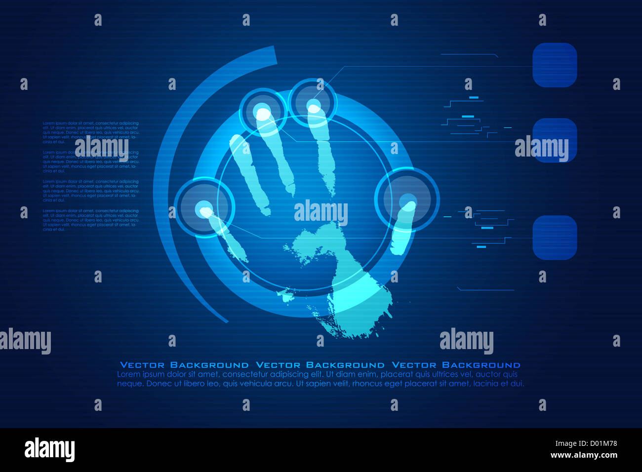 illustration of digital hand print on white background Stock Photo - Alamy