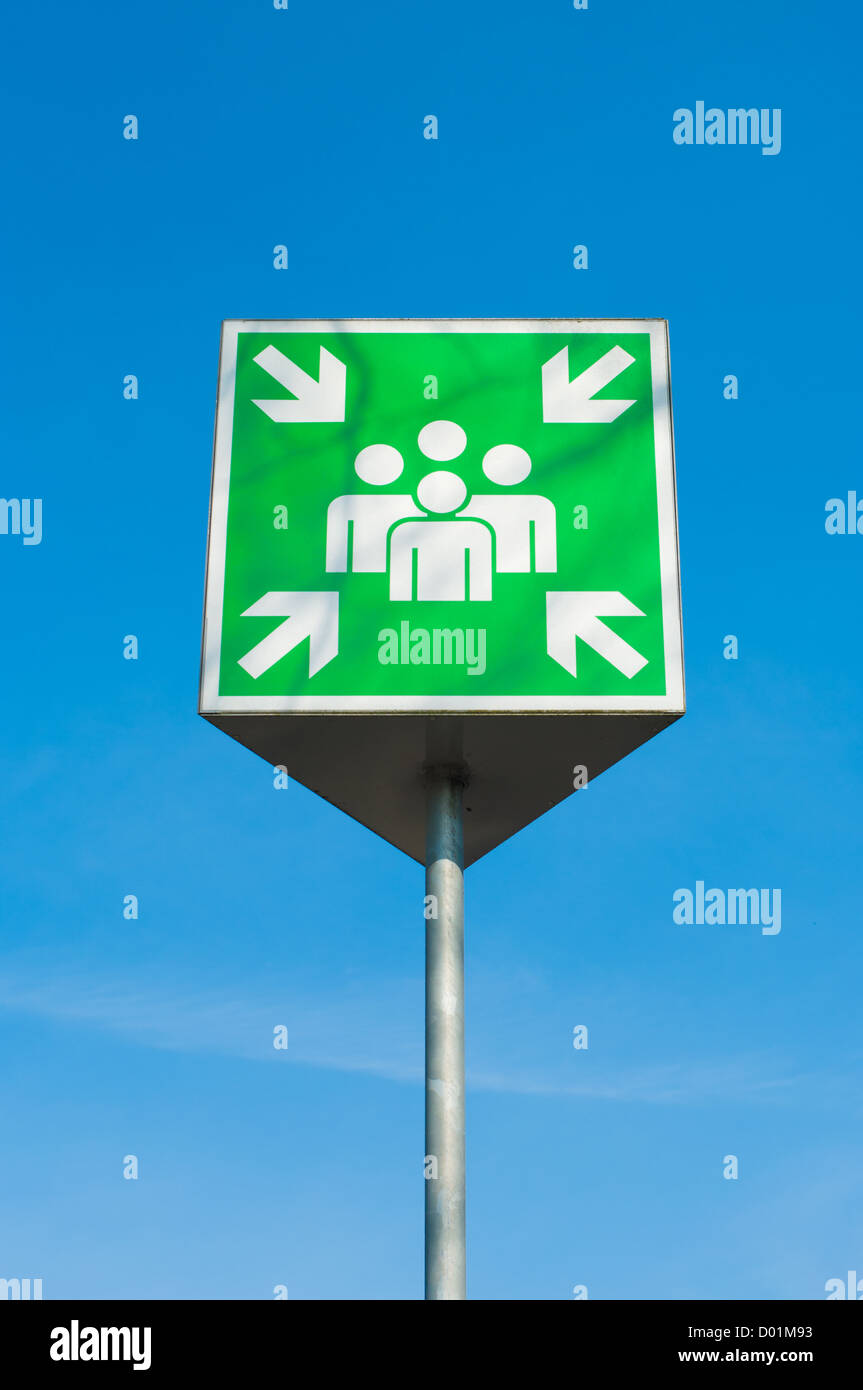 Emergency assembly point sign hi-res stock photography and images - Alamy