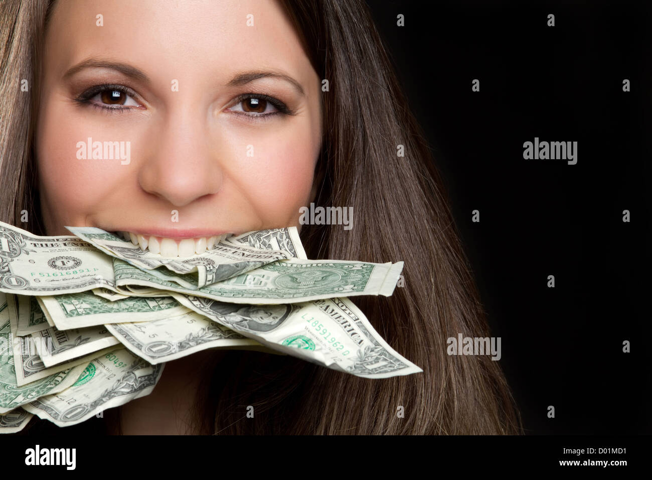 Money bills and teeth hi-res stock photography and images - Alamy