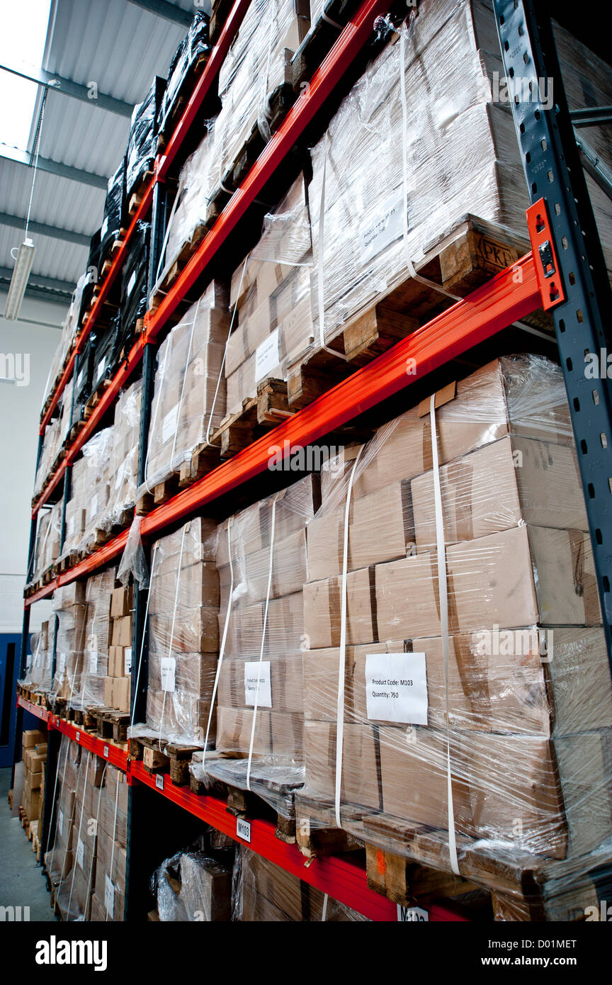 Shelves Of Boxes In Warehouse High Resolution Stock Photography and ...