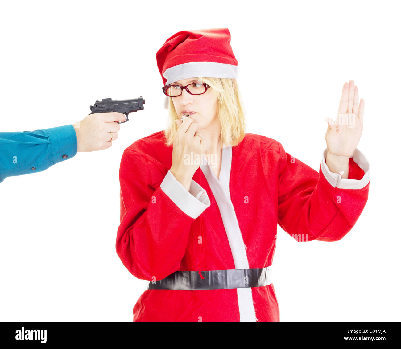 Santa holding gun hi-res stock photography and images - Alamy