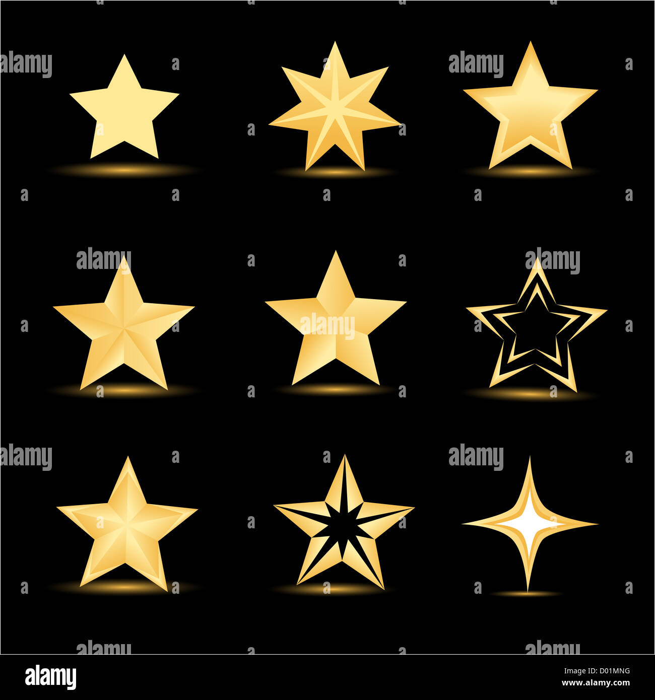 illustration of different stars Stock Photo - Alamy
