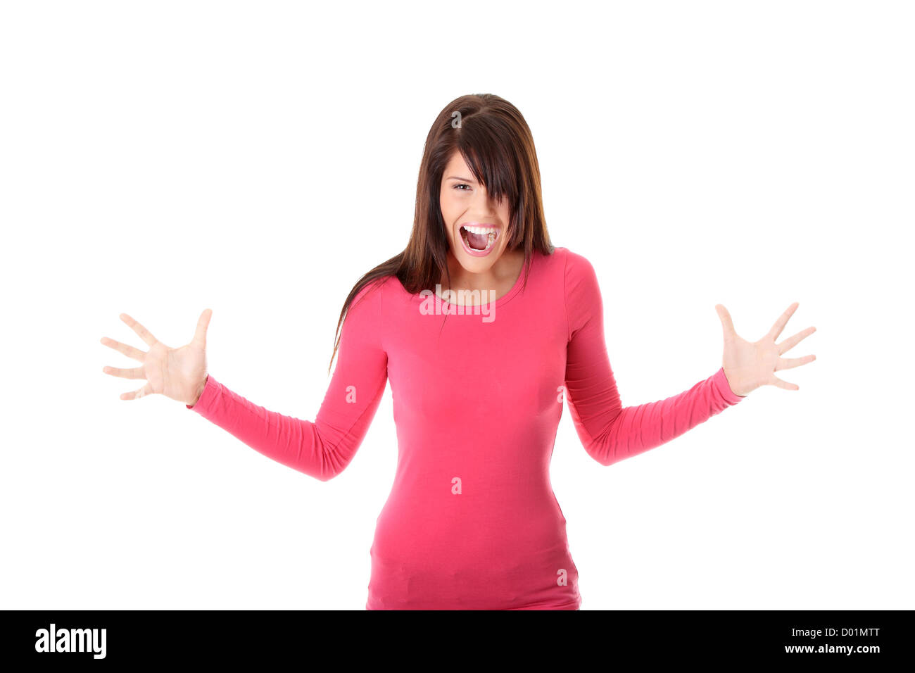 Young angry woman portrait Stock Photo - Alamy