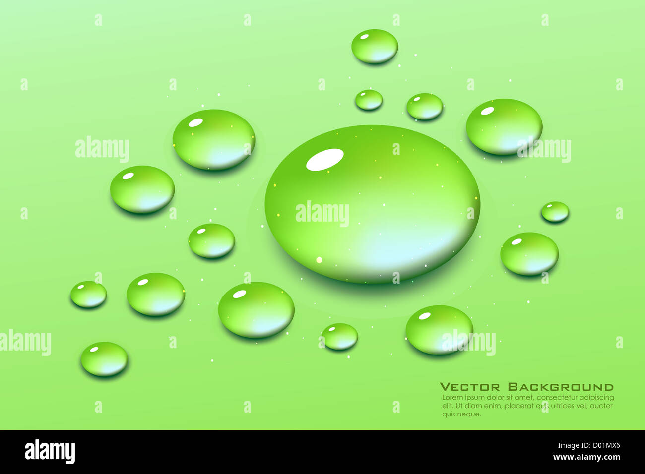 illustration of water drops on white background Stock Photo - Alamy