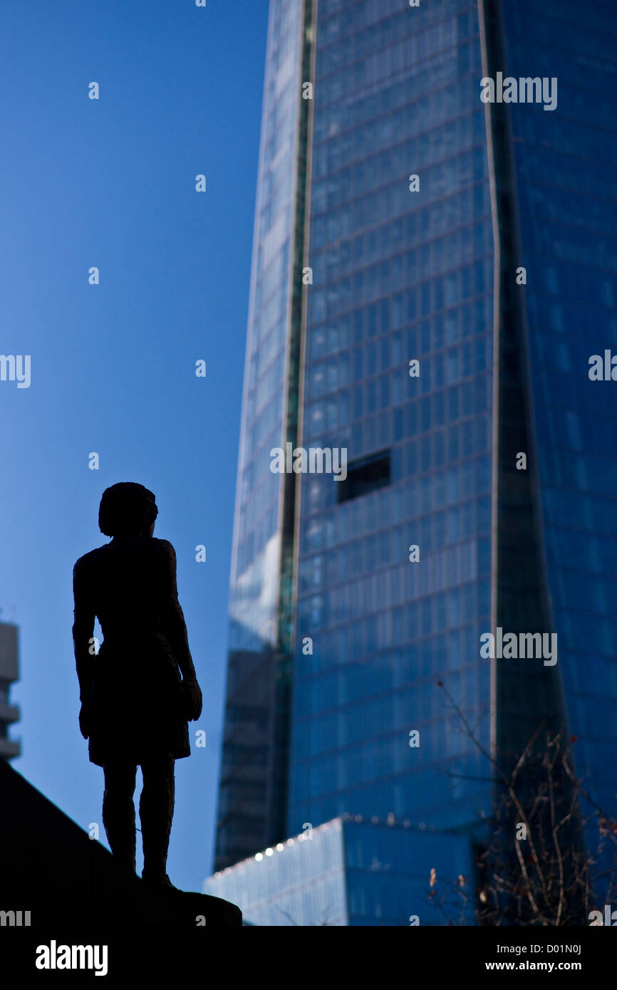 The Shard and Statue Stock Photo - Alamy
