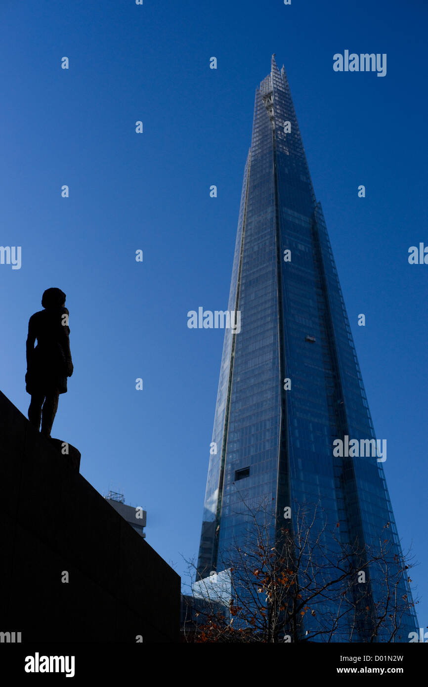 The Shard and Statue Stock Photo - Alamy
