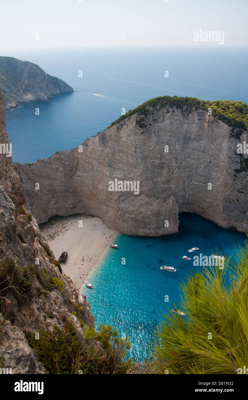 Navagio ,The famous shipwreck beach on the Zakynthos island, Greece ...