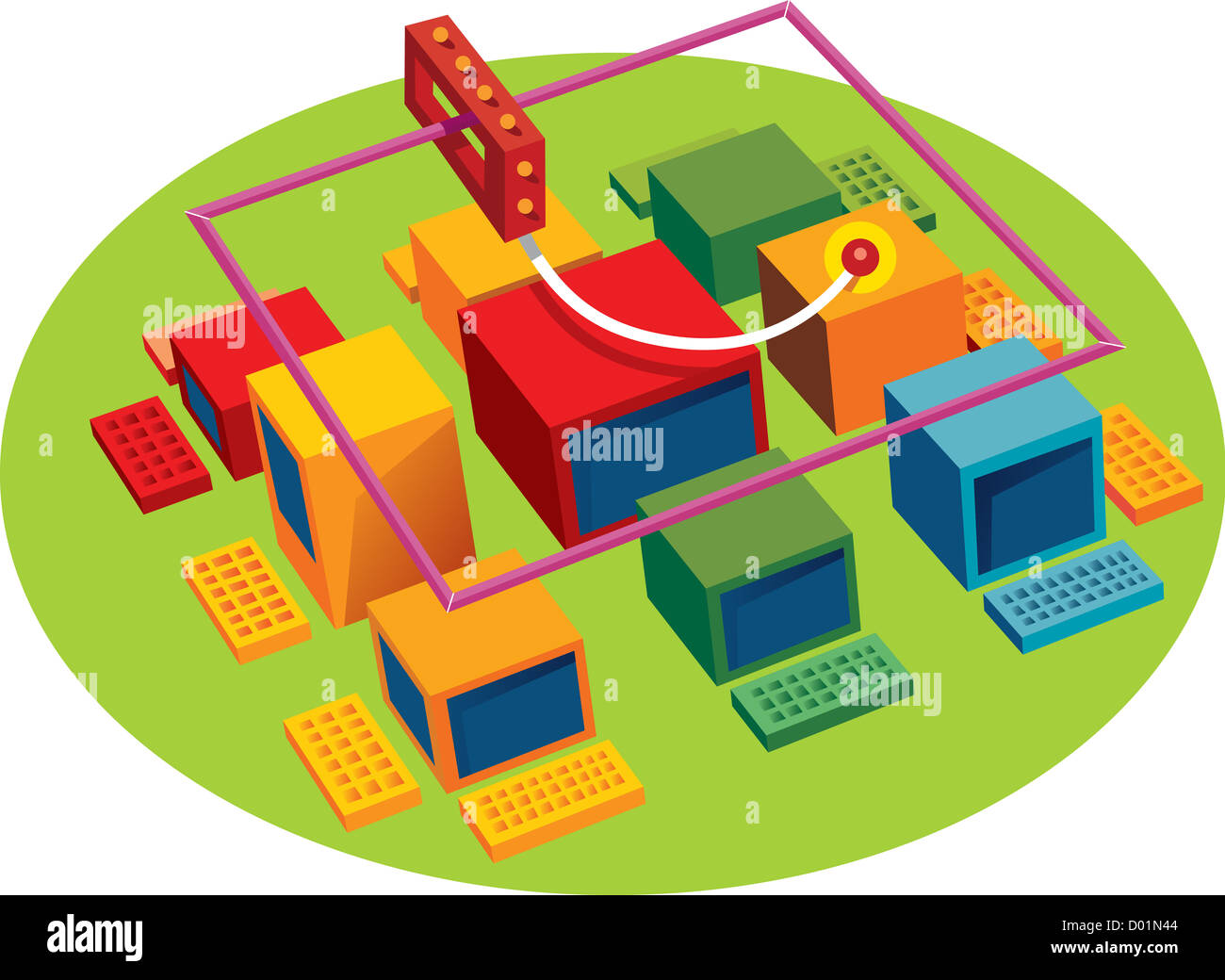 Network computers hi-res stock photography and images - Alamy