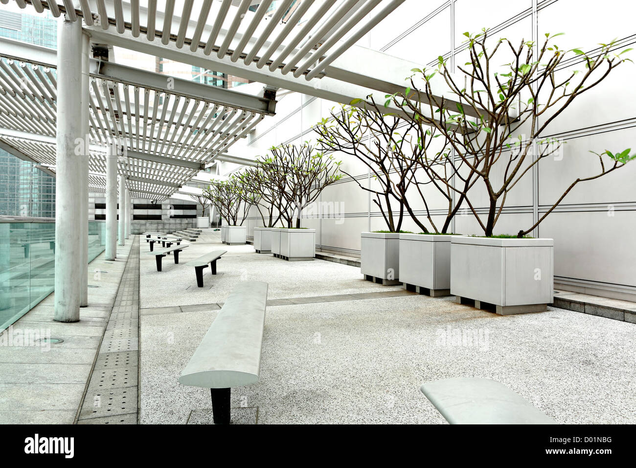 rest place in business center Stock Photo - Alamy