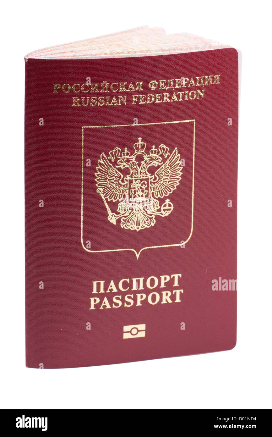 Russian passport with microchip isolated on the white Stock Photo - Alamy