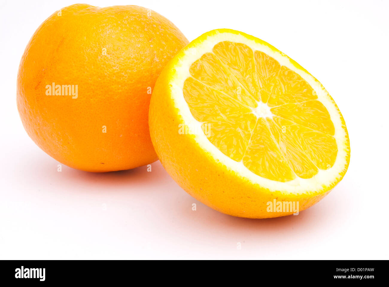 Orange Fruit On White Background Stock Photo - Alamy