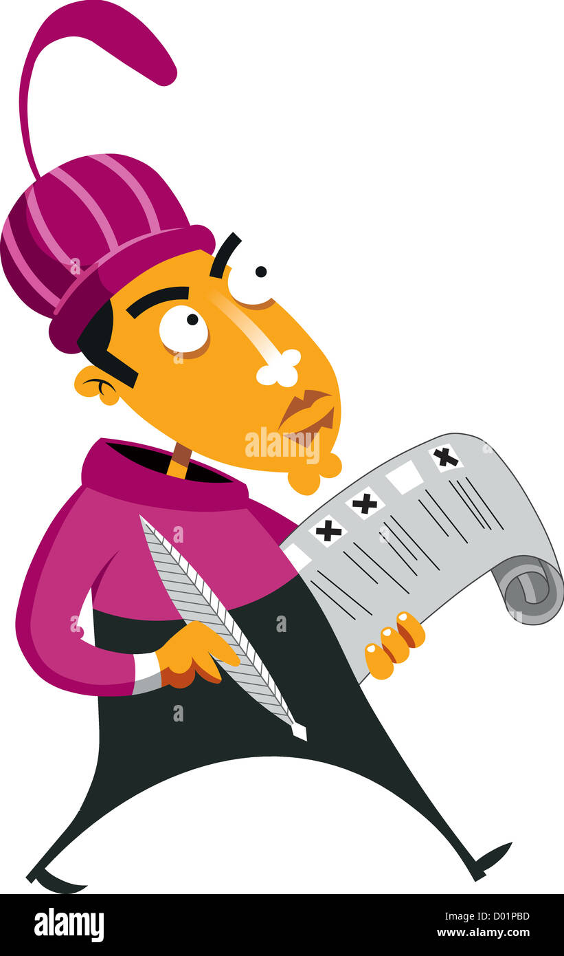 A man filling out a survey Stock Photo - Alamy