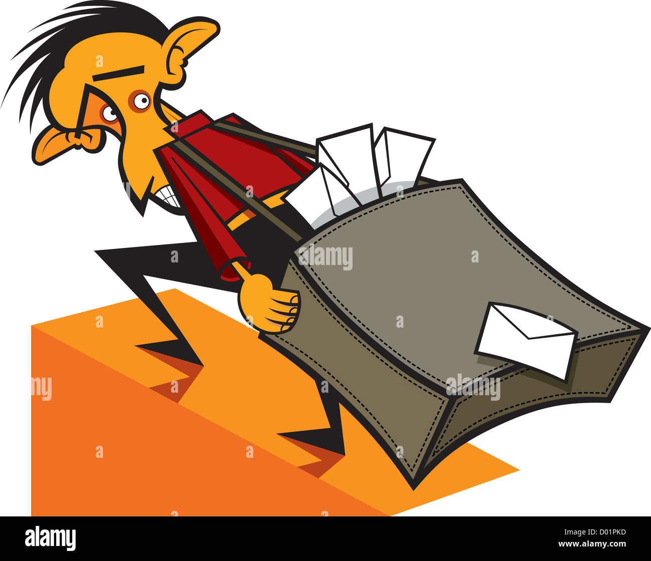 A man carrying a bag full of envelopes Stock Photo - Alamy